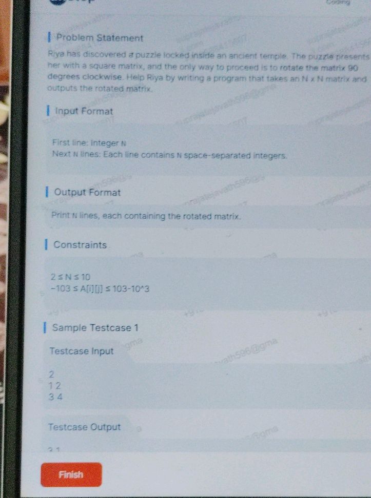 Problem Statement Riya has discovered a | StudyX