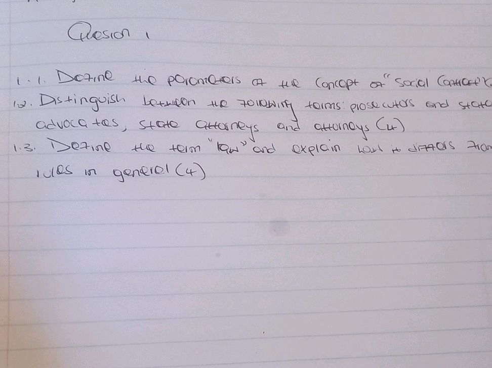 Question 1 1.1. Define the parameters of | StudyX