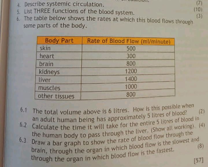 4. Describe systemic circulation. 5. List | StudyX