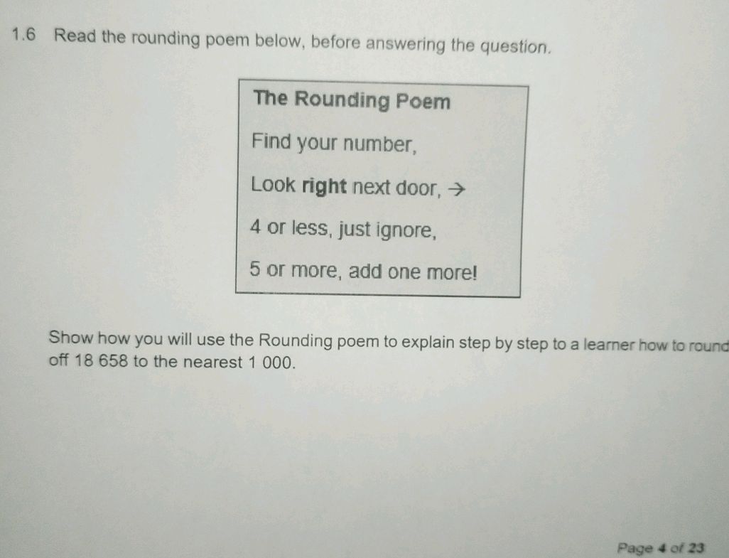 Read the rounding poem below, before | StudyX