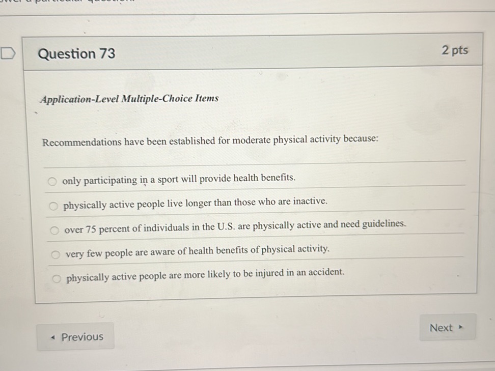 Question 73 Recommendations have been | StudyX