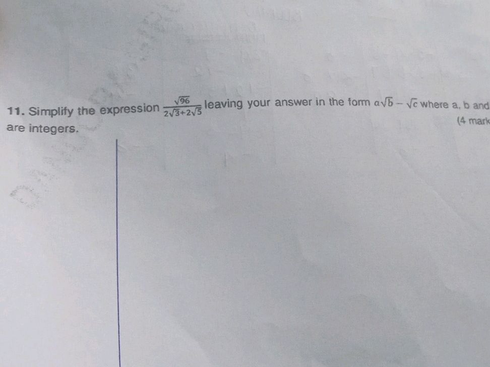 11. Simplify the expression $ { {96}}{2 | StudyX
