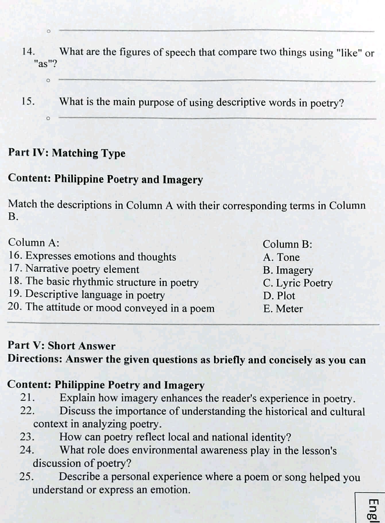 14. What are the figures of speech that | StudyX