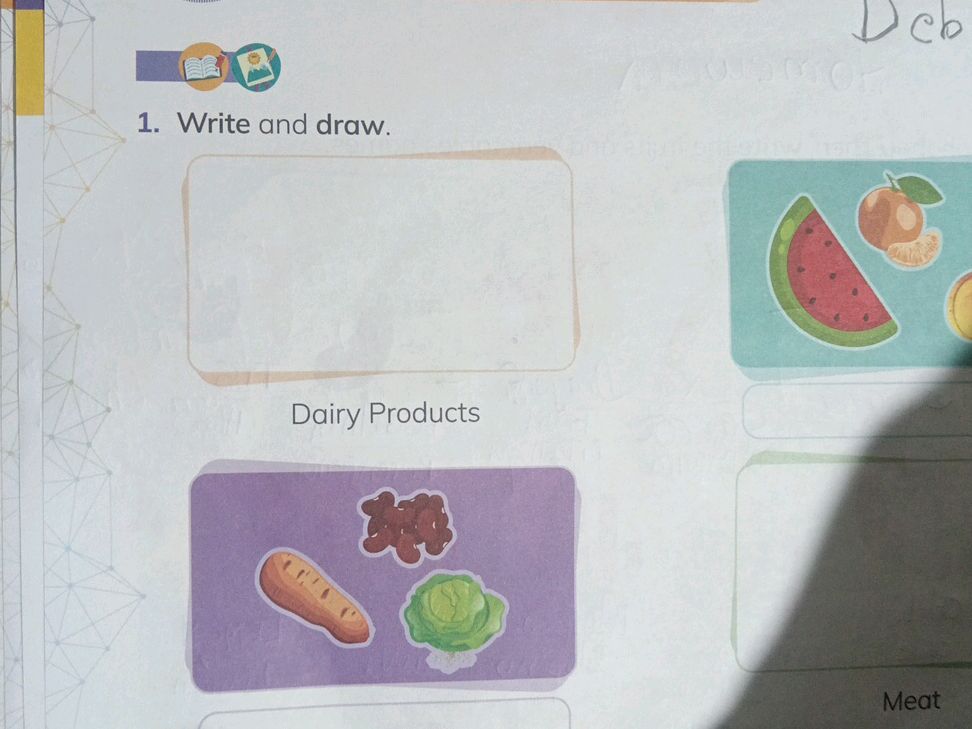 Write and draw dairy products