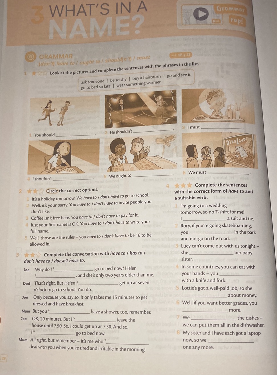 GRAMMAR (don't) have to / ought to / | StudyX