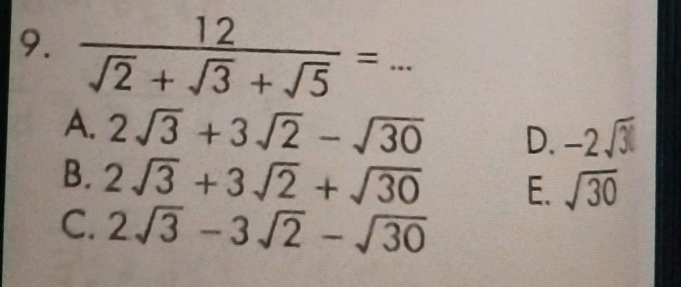 {12}{ {2} + {3} + {5}} = ... A. 2 {3} + 3