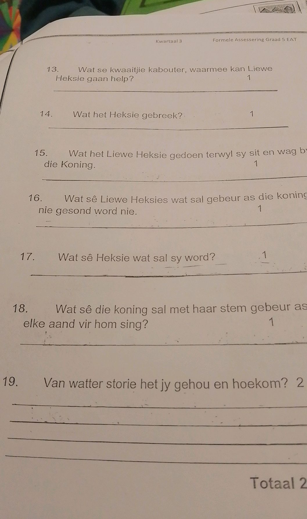 13. Wat se kwaaitjie kabouter, waarmee kan | StudyX