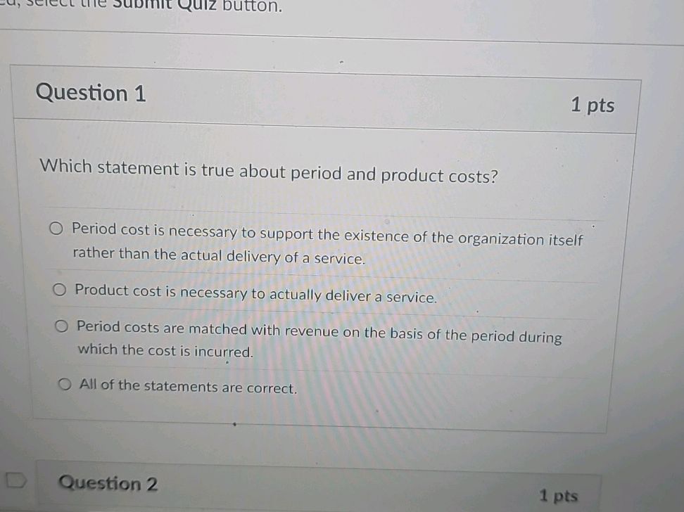 Which statement is true about period and | StudyX