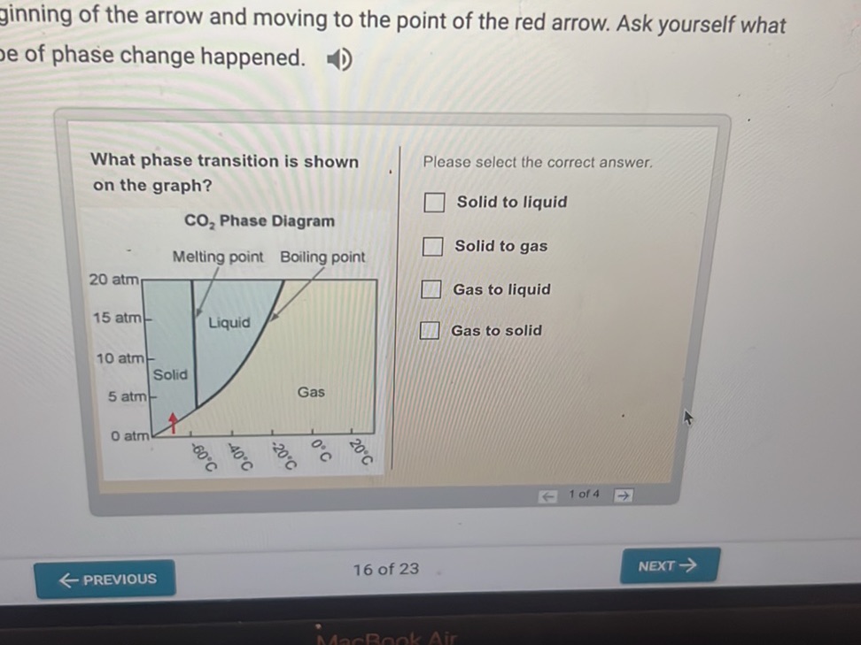 What phase transition is shown on the graph?