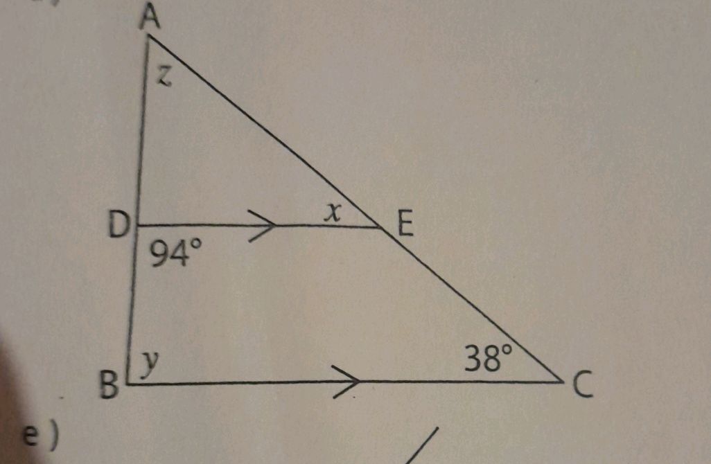 Find the value of the angles labeled in the