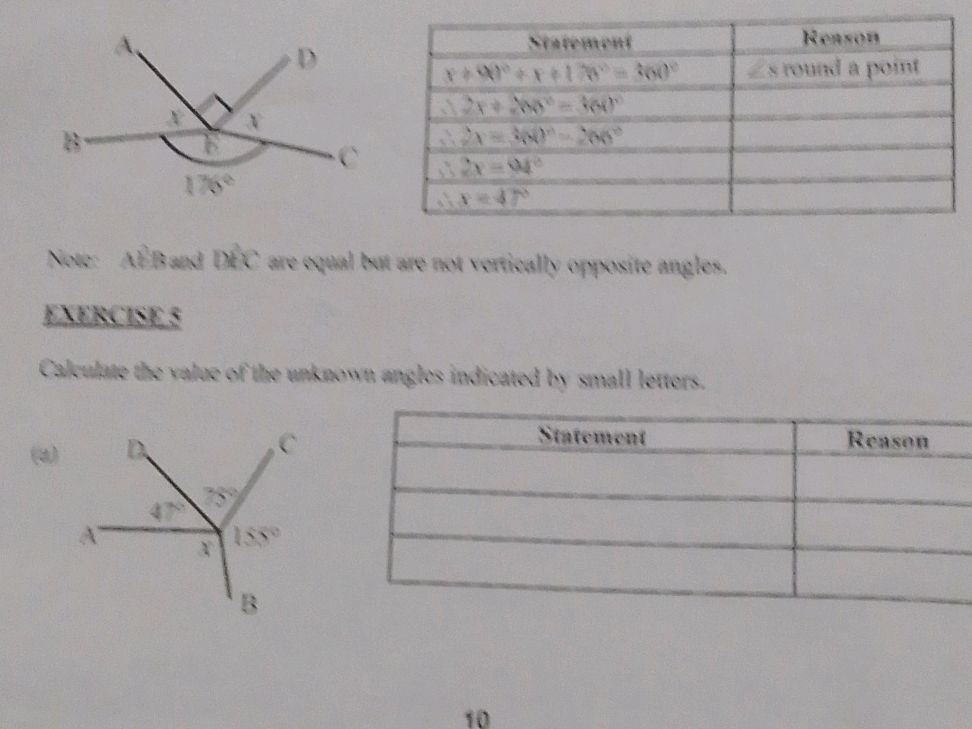Calculate the value of the unknown angles | StudyX