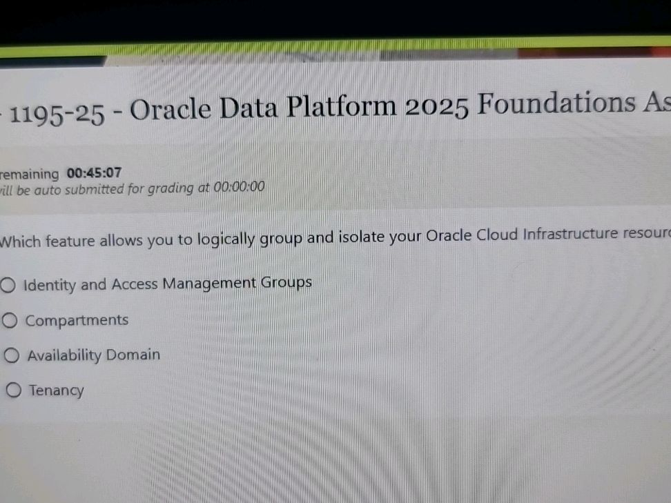 1195-25 - Oracle Data Platform 2025 | StudyX