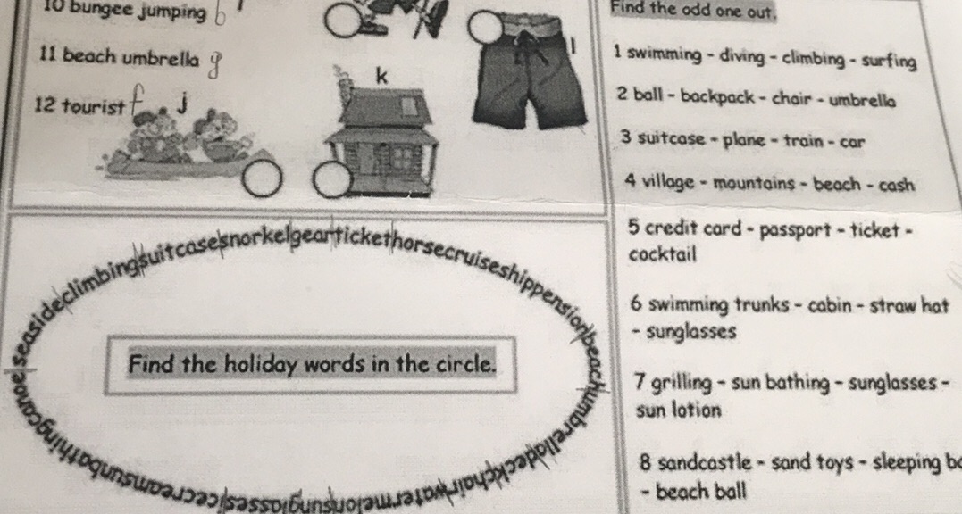 Find the holiday words in the circle. Find | StudyX