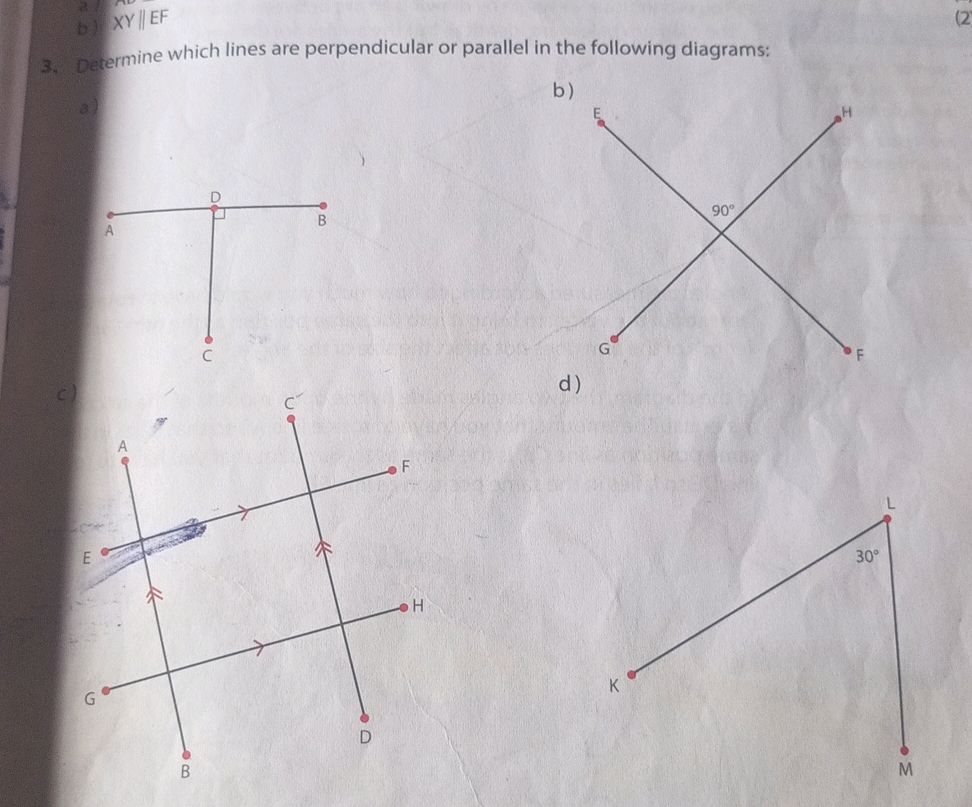 3. Determine which lines are perpendicular | StudyX