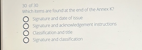 Which items are found at the end of the | StudyX