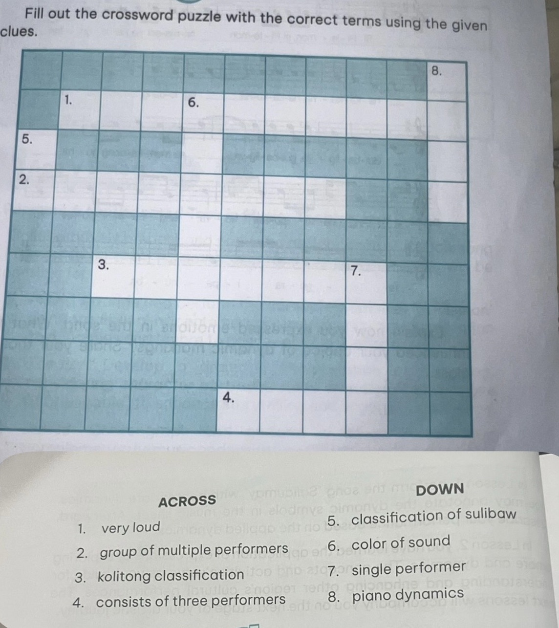 Fill out the crossword puzzle with the | StudyX