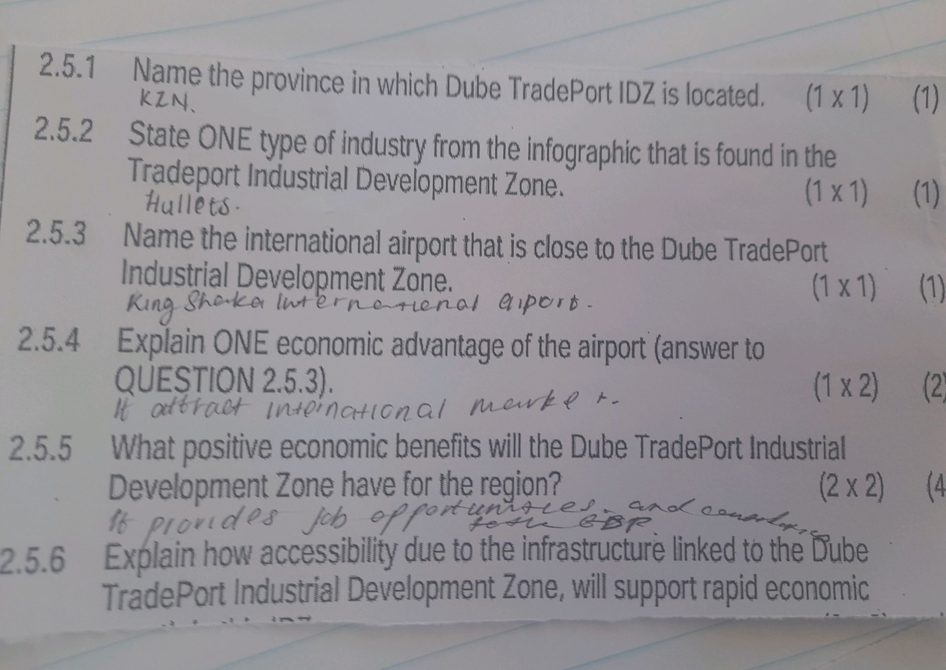 2.5.1 Name the province in which Dube