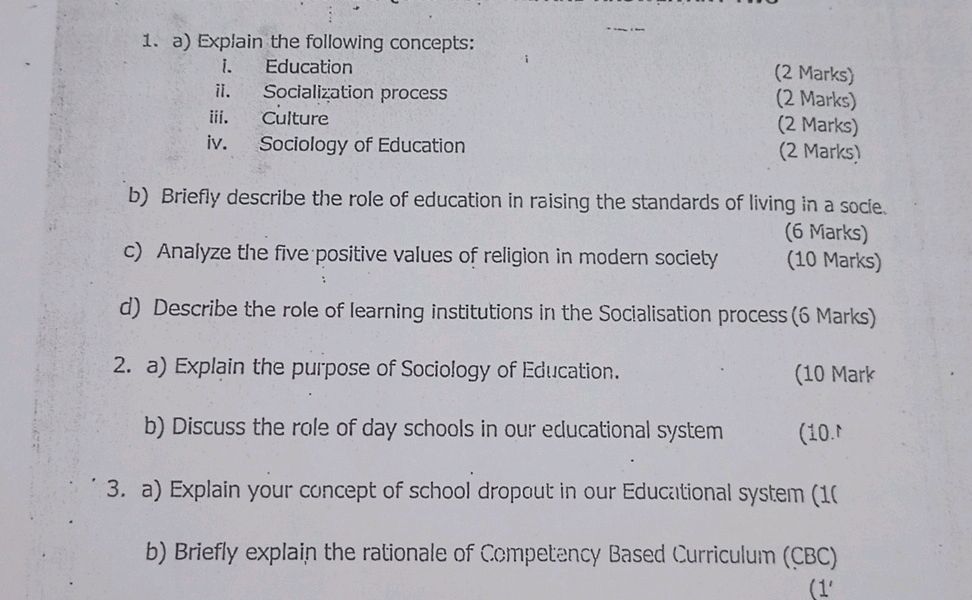 1. a) Explain the following concepts: i. | StudyX