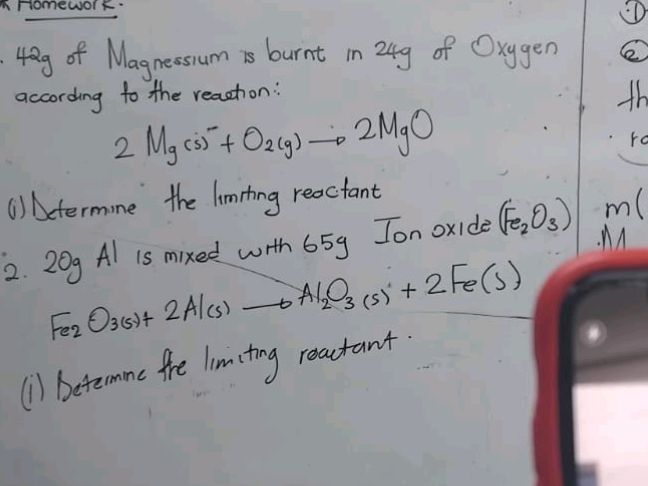 42g of Magnesium is burnt in 24g of Oxygen