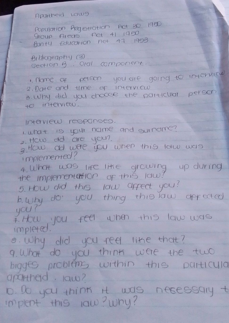 Apartheid Laws Population Registration Act | StudyX