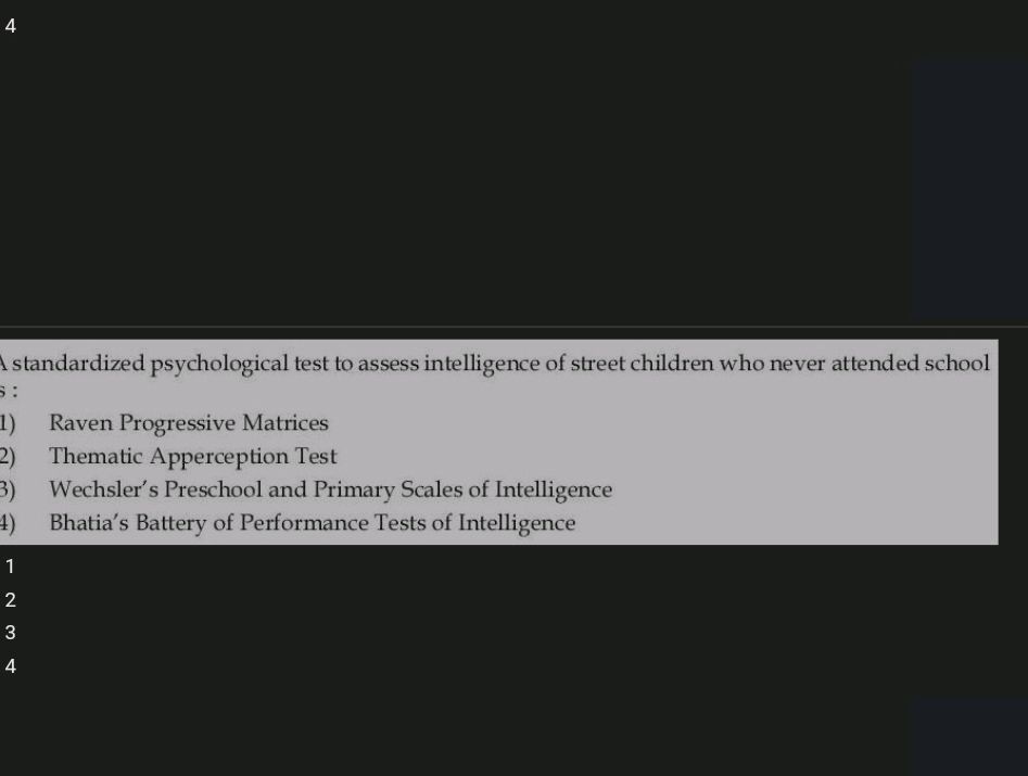 A standardized psychological test to assess | StudyX