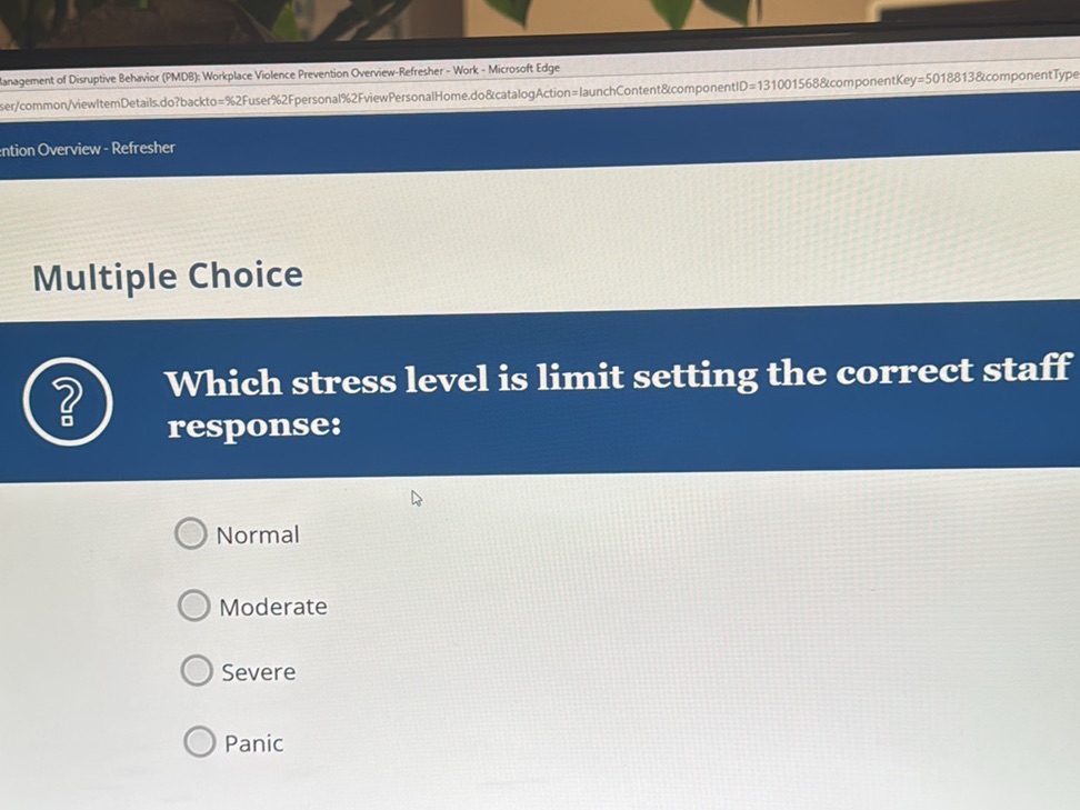 lanagement of Disruptive Behavior (PMDB): | StudyX