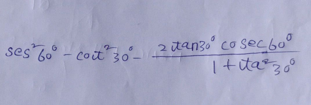 $^2 60^ - ^2 30^ - {2 30^ 60^ }{1 + ^2 30^ }$