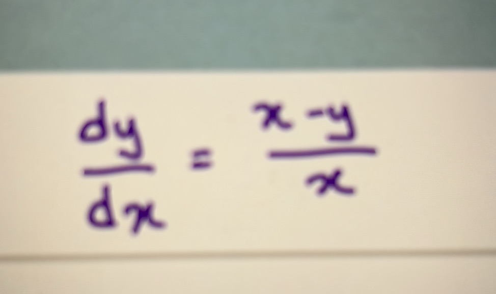 Solving Differential Equation dy/dx = (x-y)/x | StudyX
