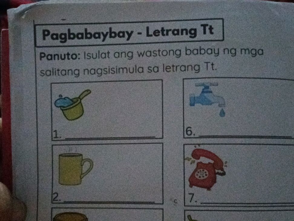 Pagbabaybay - Letrang Tt Panuto: Isulat ang | StudyX