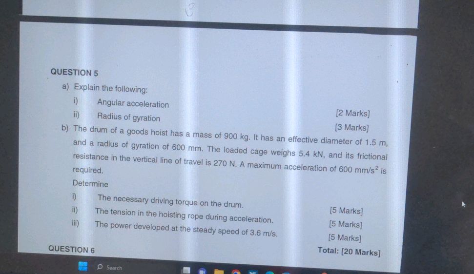 QUESTION 5 a) Explain the following: i) | StudyX