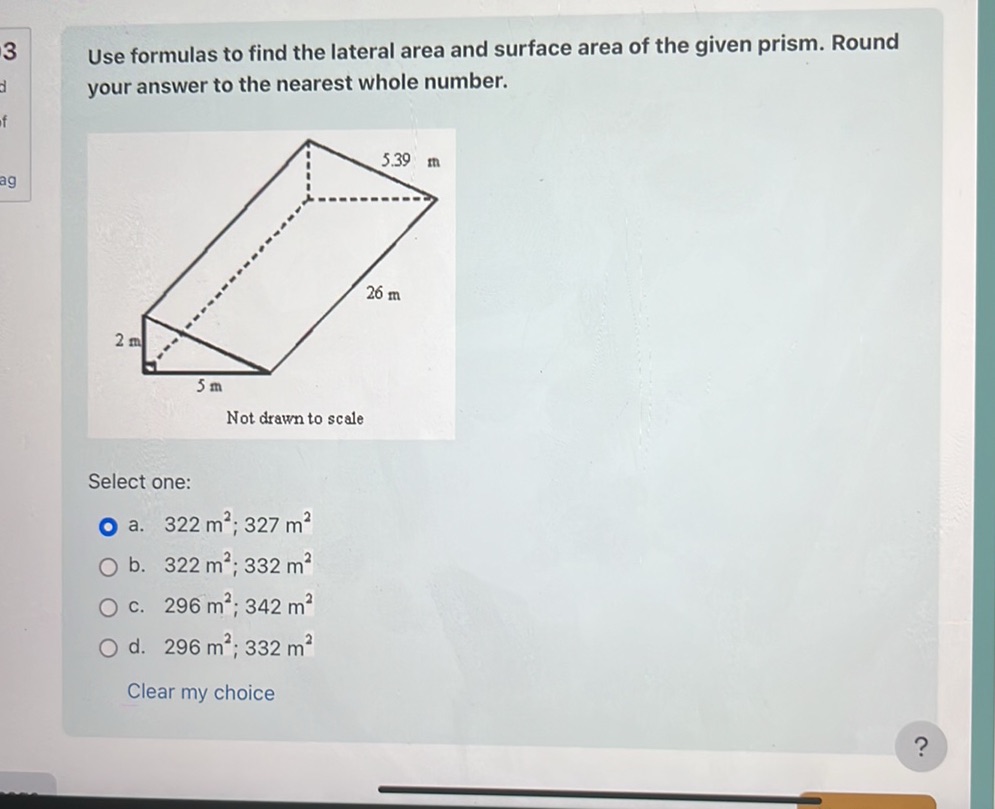 Use formulas to find the lateral area and