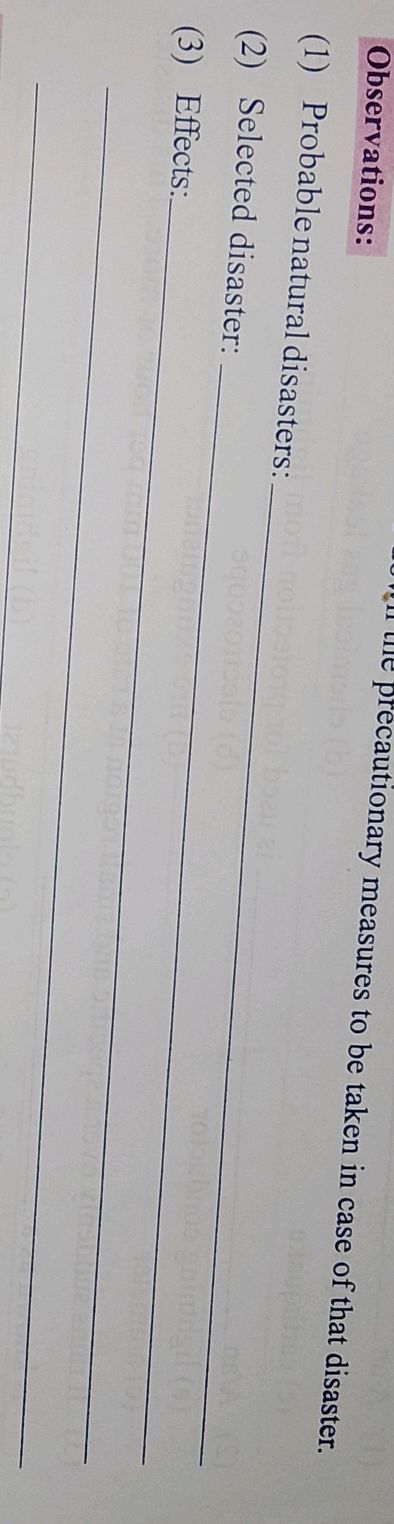 Observations: (1) Probable natural | StudyX