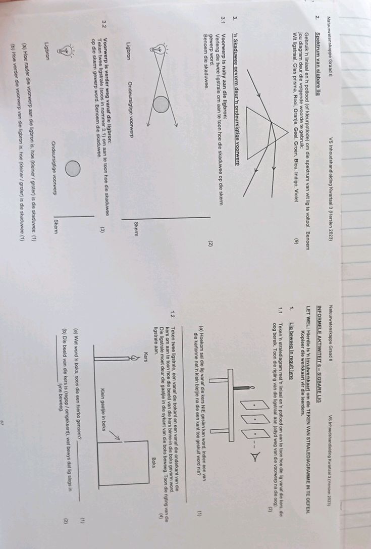 Natuurwetenskappe Graad 8 VS | StudyX