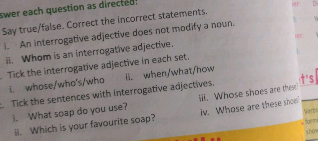 Say true/false. Correct the incorrect | StudyX