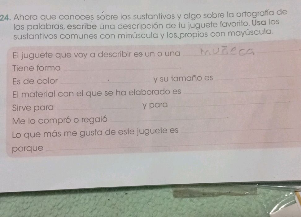 24. Ahora que conoces sóbre los sustantivos | StudyX