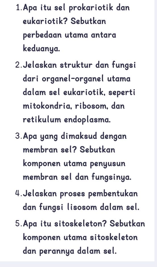 Apa itu sel prokariotik dan eukariotik?