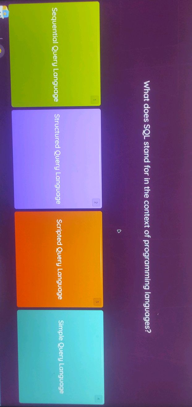 What does SQL stand for in the context of | StudyX