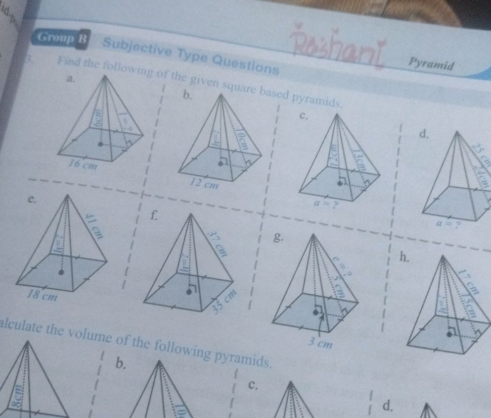 Find the following of the given square based | StudyX
