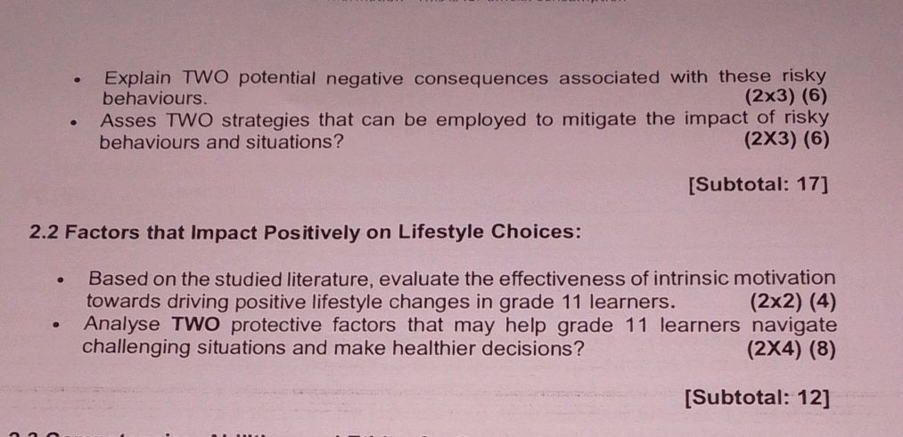 Explain TWO potential negative consequences