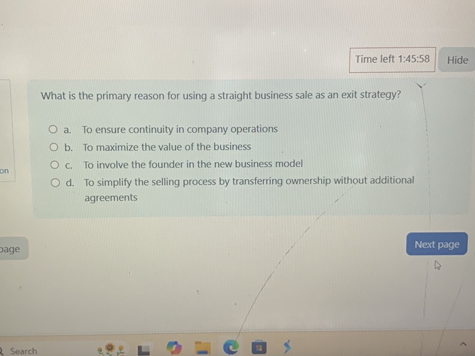 What is the primary reason for using a | StudyX