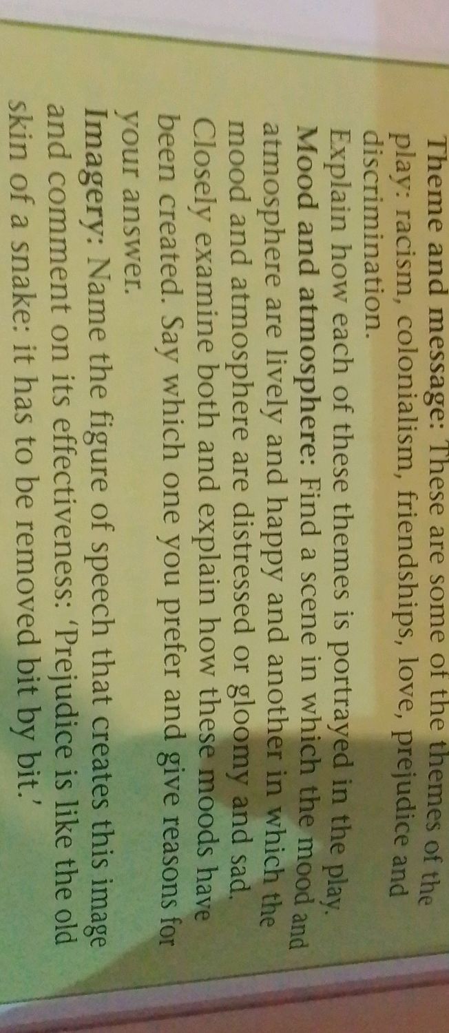 Theme and message: These are some of the | StudyX