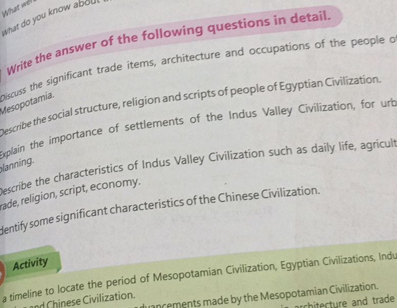 Write the answer of following questions in | StudyX