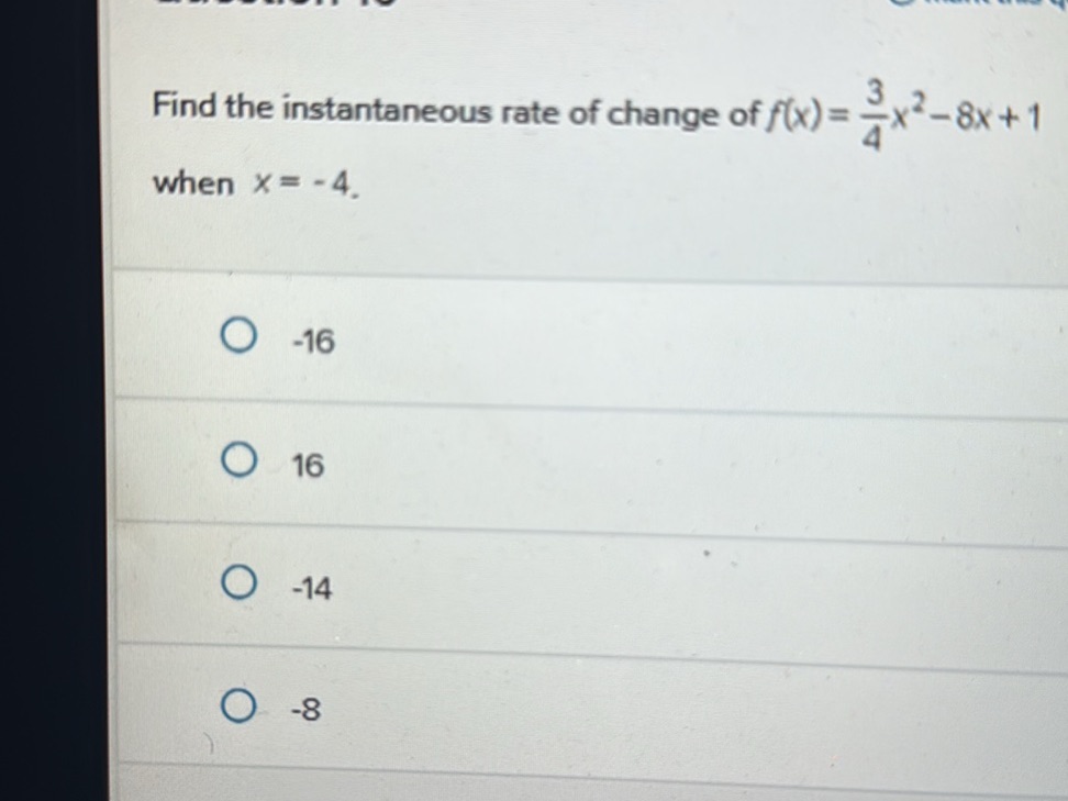 Find the instantaneous rate of change of | StudyX