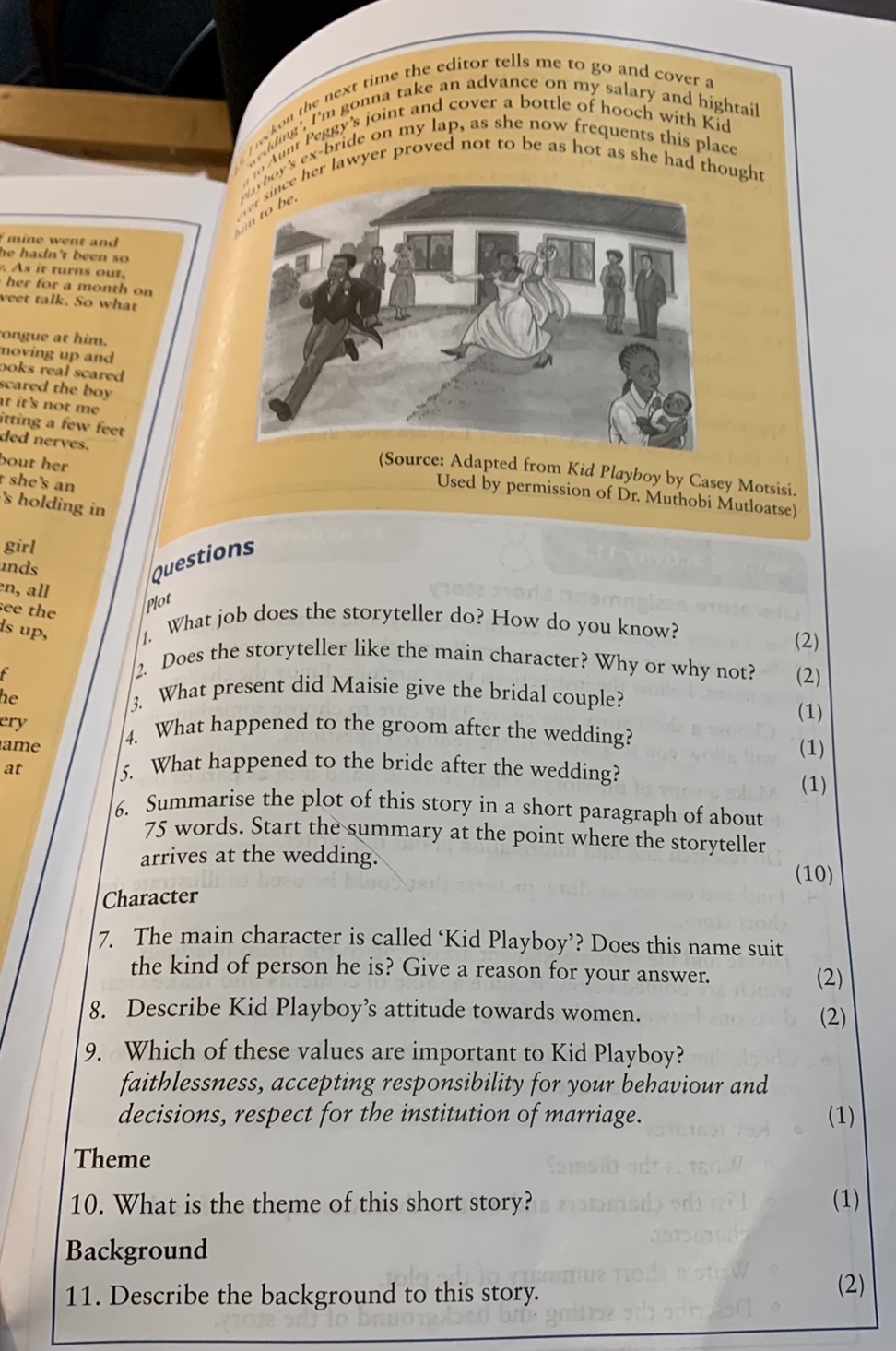 Plot 1. What job does the storyteller do? | StudyX