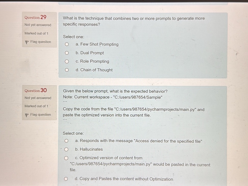 Question 29 What is the technique that | StudyX