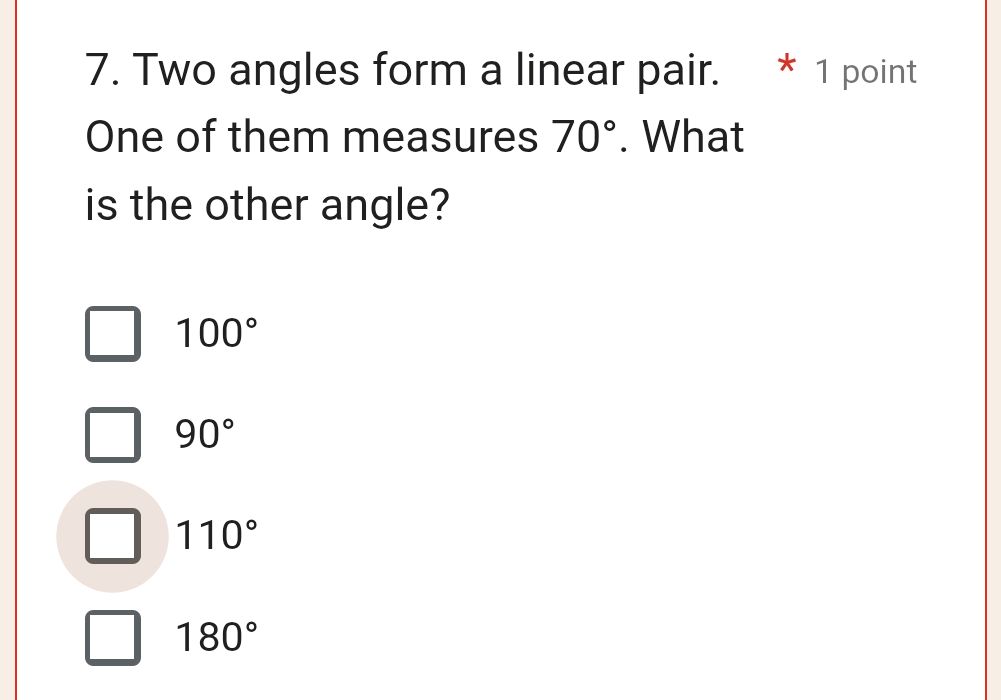 7. Two angles form a linear pair. One of | StudyX