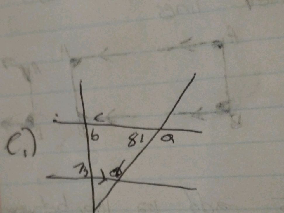 c) Diagram with parallel lines and angles | StudyX