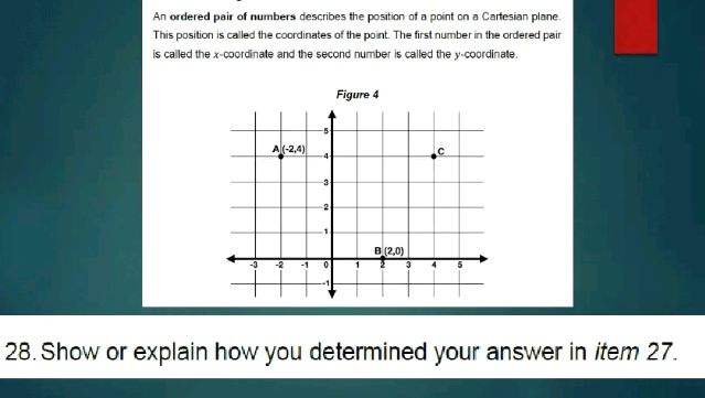 An ordered pair of numbers describes the | StudyX