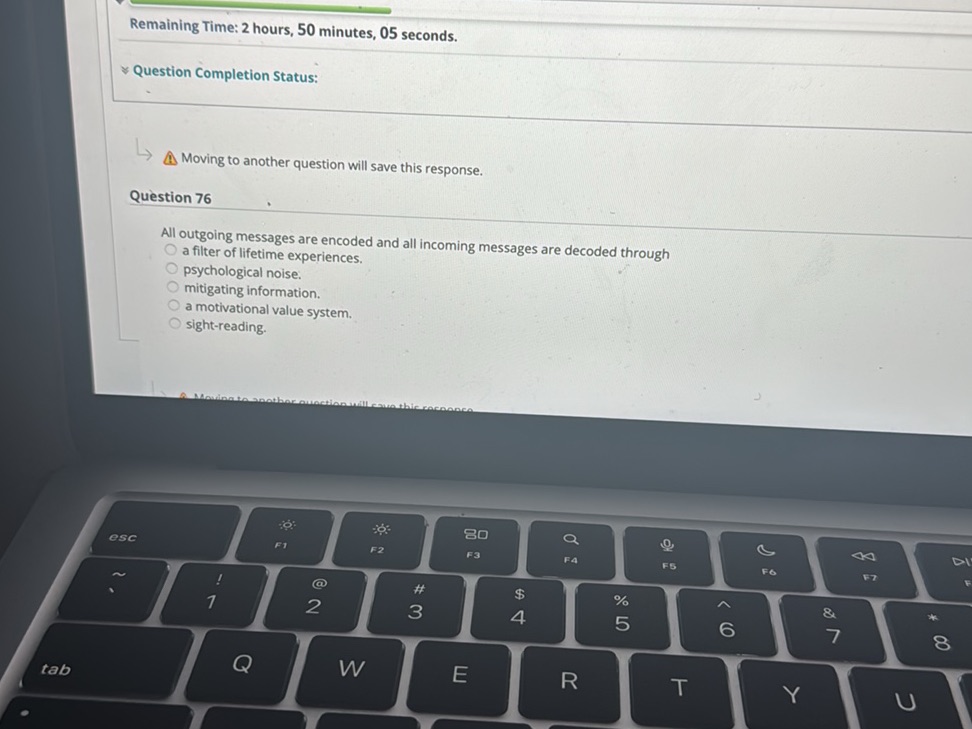 Question 76 All outgoing messages are | StudyX