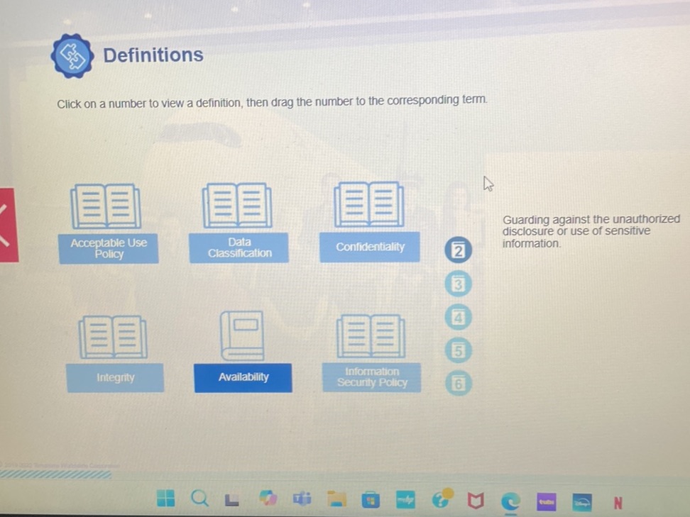 Click on a number to view a definition, then | StudyX